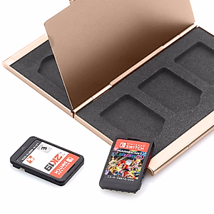Premium Game Card Case for Nintendo Switch, Aluminum Game Cartridge Holder for Nintendo Switch (Hold 6 Game Cards) - Black