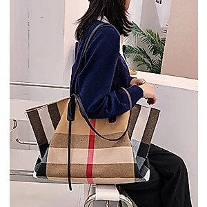 Handbags for Women Canvas Fashion Large Capacity Roomy Bag Ladies Crossbody Purse Fashion Tote Top Handle Satchel