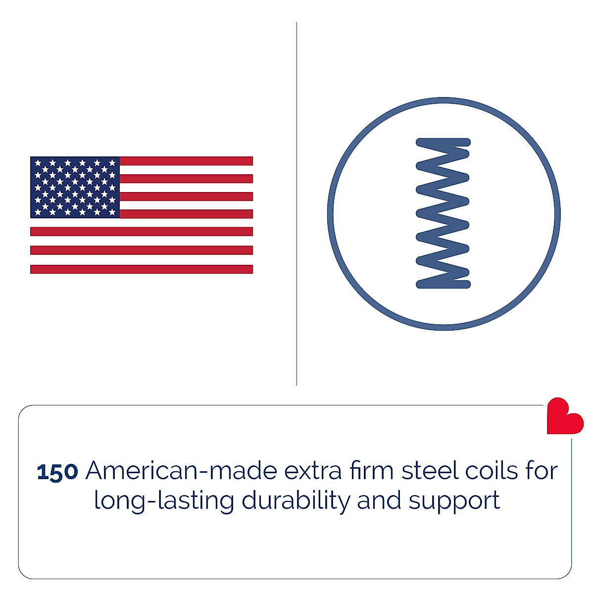 Kolcraft BabyPedic Premium Hypoallergenic Waterproof Baby Crib Mattress & Toddler Bed Mattress, Airy Comfort, 150 Steel Coils, GREENGUARD Air Quality Certified, Made in USA, 52"x28" (Amazon Exclusive)