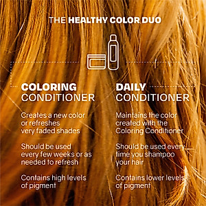 oVertone Haircare Ginger Healthy Duo - Semi-Permanent Color Depositing Conditioner & Daily Conditioner Set - Cruelty-Free Hair Color w/Shea Butter & Coconut Oil (Ginger)