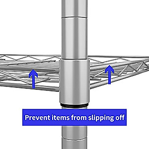 Himimi 6-Tier Wire Shelving Unit, Free Standing Shelf, Metal Storage Shelves, Heavy Duty Organizer Rack for Garage, Kitchen, Living Room, Bathroom, 21.26L x 11.42W x 62.99H, Silver