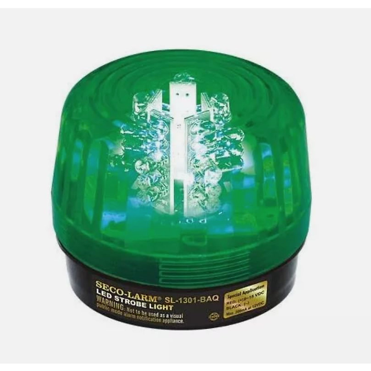 Seco Larm SL-1301-BAQ/G Extra Bright LED Strobe Light (Green)