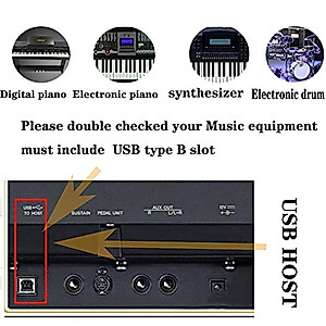GuangMaoBo Micro USB to Printer Cable USB 2.0 to USB Type B Cable,Android Phone pc to Printer Cable Printer,Scanner,Electronic midi Piano,Electronic Drum,Digital Piano and USB 2.0 Hard Disk