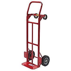 Milwaukee Hand Trucks 35080 Convertible Truck with 8-Inch Puncture Proof Tires