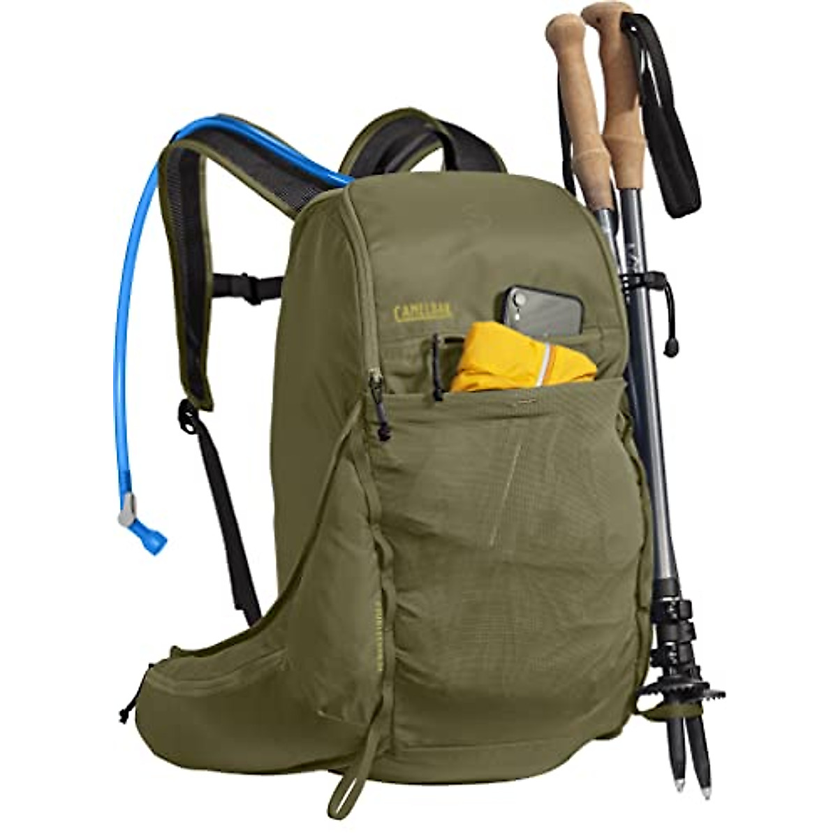 CamelBak Fourteener 26 Hiking Hydration Pack - Hike Backpack - 100oz , Burnt Olive/Golden Palm