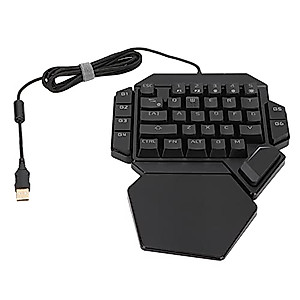 One-Handed Gaming Keyboard, 35 Keys Mechanical Numpad ​with 6 Programmable Keys, RGB Backlit, Game Controller for PC Gamer, Wired USB Numeric Keypad