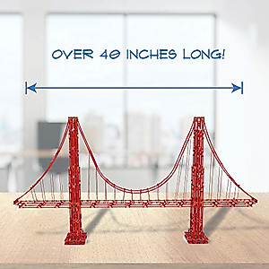 K'NEX Architecture: Golden Gate Bridge - Build IT Big - Collectible Building Set for Adults & Kids 9+ - New - 1,536 Pieces - Over 3 Feet Long - (Amazon Exclusive)