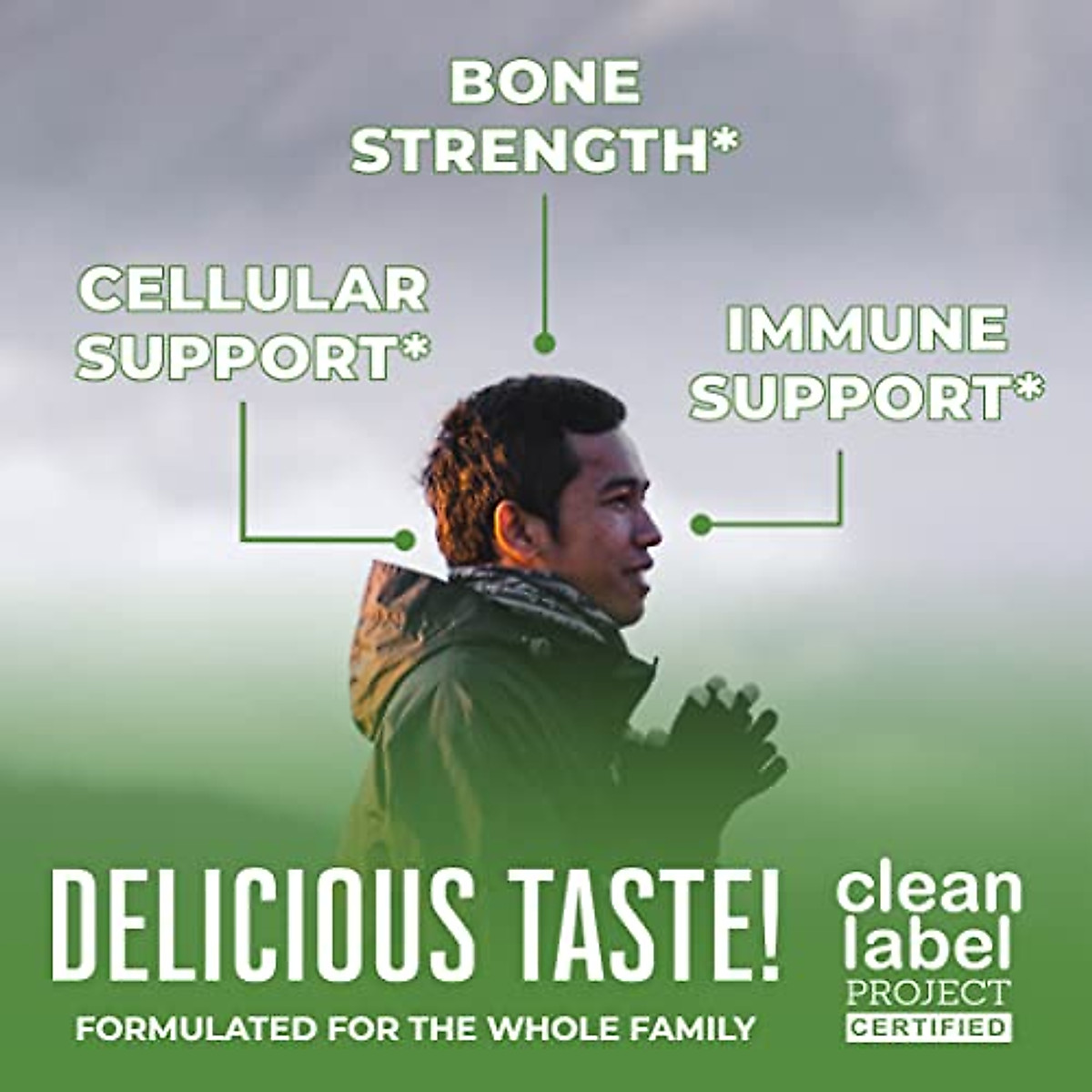 Vitamin D3 + Vitamin B12 | 2 Month Supply | Vitamin D & B12 Vitamin Supplements for Adults & Kids | Supports Bone Health | Promotes Energy Boost | Vegan | Non-GMO | Gluten Free | 60 Servings