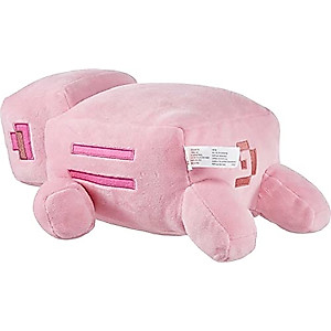 Mattel Minecraft Plush Pig 12-Inch Stuffed Animal Figure, Floppy Soft Doll Inspired by Video Game Character, Collectible Toy