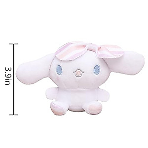 JIBAMAO Anime Plush Keychain Dog Toy with Bow Cute Mini Plush Puppy Doll Cartoon Pendant Supplies Birthday Surprise Gifts for Kids