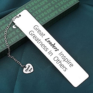 Boss Day Gifts for Women Great Leaders Bookmark for Men Thank You Boss Appreciation Gift Male Female Supervisor Mentor Office Retirement Leaving Going Away Birthday Christmas Gifts Employee Coworker