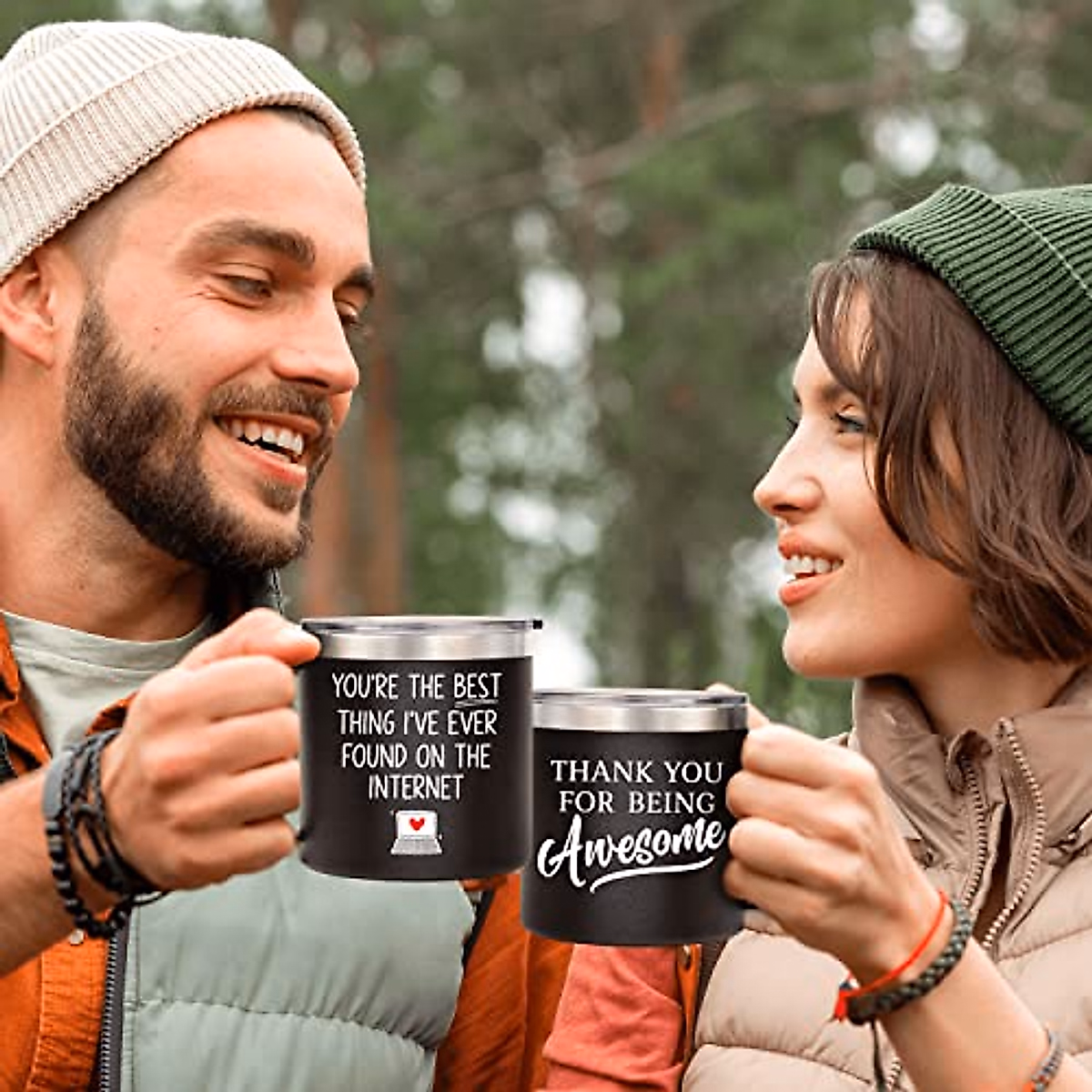 Gifts for Him, Her Anniversary - Romantic Gifts For Boyfriend, Girlfriend, Him, Her - Birthday Gifts For Him, Her, Friends, Men - Funny Valentines Day, Wedding Gift For Men, Women - Tumbler/Mug 14 Oz