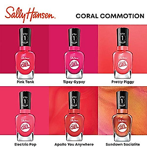Sally Hansen Miracle Gel Nail Polish, Shade Electric Pop 339 (Packaging May Vary)