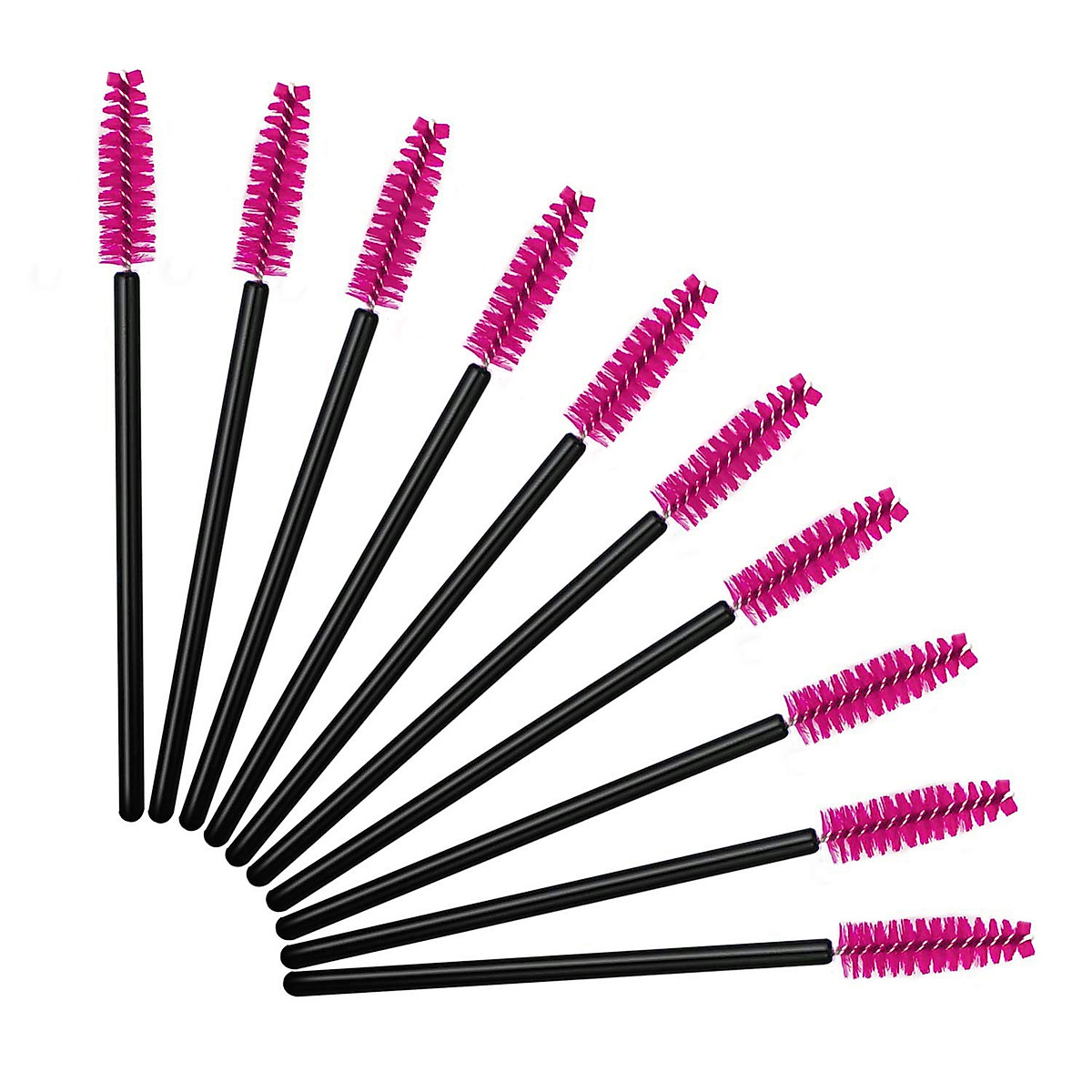 100PCS Disposable Eyelash Mascara Brushes for Eye Lashes Extension Eyebrow and Makeup(Rose)