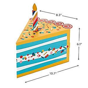 Hallmark Self-Sealing Gift Box Set with Zip Opening (2 Boxes: Rainbow, Birthday Cake) for Kids, Adults, Grandchildren, Teachers