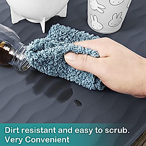 URMONA Under Sink Mat, 31'' x 22'' Under Sink Mats for Kitchen, Waterproof Silicone Under Sink Liner Drip Tray, Sink Cabinet Protector Mats for Kitchen