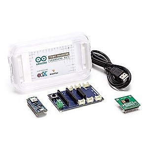 Arduino Tiny Machine Learning Kit [AKX00028] - Starter Bundle Nano 33 BLE Sense, OV7675 Camera & Custom Shield for Hands-On TinyML Projects
