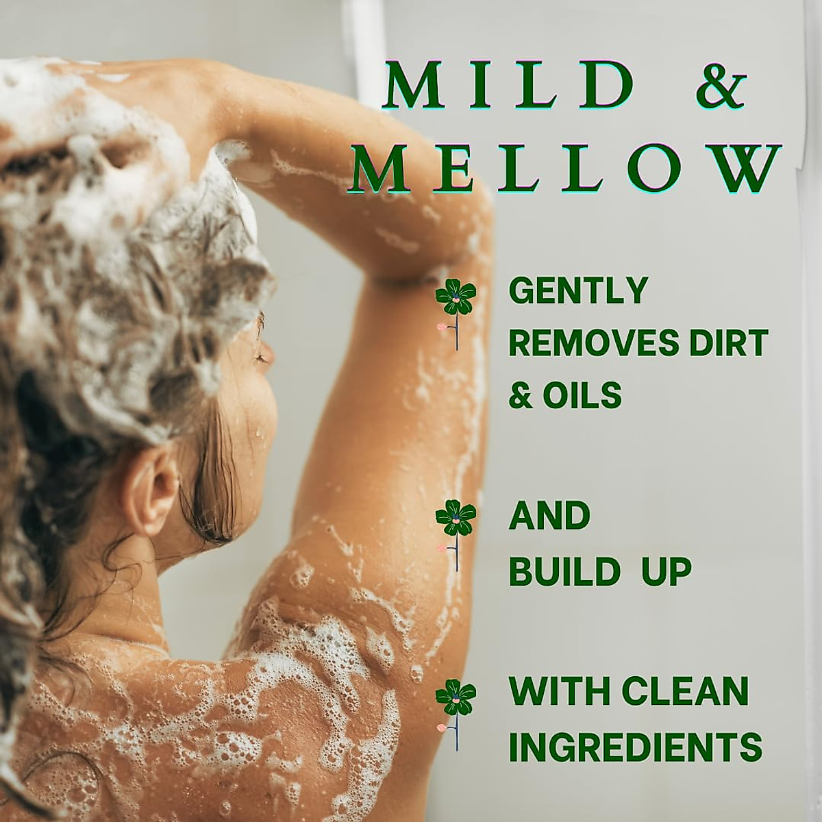 Clarifying Shampoo with Rosemary, Coconut Oil and Aloe Vera for A True Clean, Sulfate Free, Shampoo for Oily, Dry or Curly Hair, for Women and Men