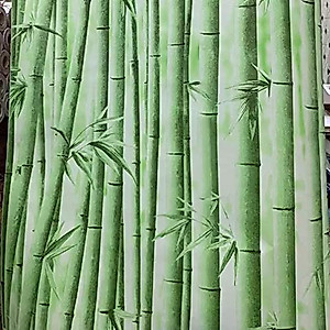 HOYOYO 17.8 x 118 Inches Self-Adhesive Liner Paper, Removable Shelf Liner Wall Stickers Dresser Drawer Peel Stick Kitchen Home Decor, Green Bamboo