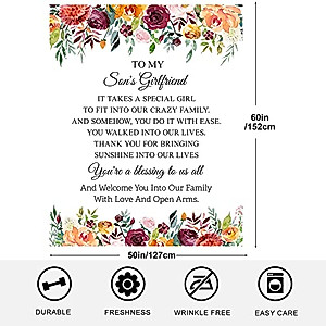 SKYFLUSH Gifts for Sons Girlfriend from Mom,to My Son's Girlfriend Gifts,Christmas Birthday Valentine's Day Gifts for Sons Girlfriend