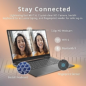 Lenovo Yoga 7i 2-in-1 360° 16" WUXGA Touchscreen Laptop, Intel Core-i5 1335U, 8GB RAM, 2TB PCIe SSD, Backlit Keyboard, Fingerprint Reader, Win 11, Storm Grey, 32GB Snowbell USB Card