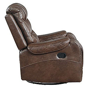 Lexicon Derringer Wall Hugger Manual Double Glider Reclining Loveseat, Brown