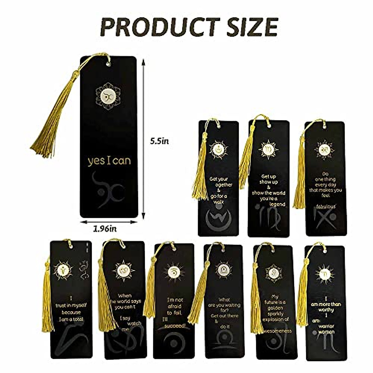 10 Pcs Bookmarks for Women, Cool Funny Unique Bookmarks, Personalized Bookmarks for Teens, Bookmark Set for Self-improvement and Self-encouragement