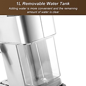 Treliamd Espresso Machine 15 Bar, Professional Espresso Maker Cappuccino Machine with Milk Frother Steamer, Home Expresso Coffee Machine for Cappuccino and Latte, Coffee Lovers, 1350W