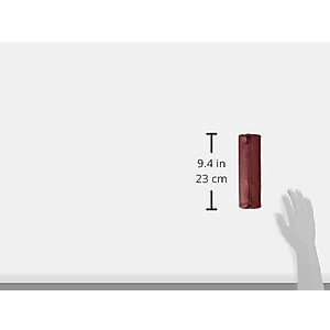 Clairefontaine 21 x 6 cm Age Bag Round Leather Pencil Case, Red