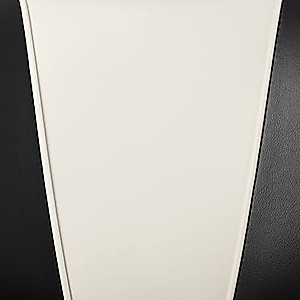 Richardson Seating V-Back Chrome Diner Chair with 2" Box Seat, NULL, Metal, Black and White