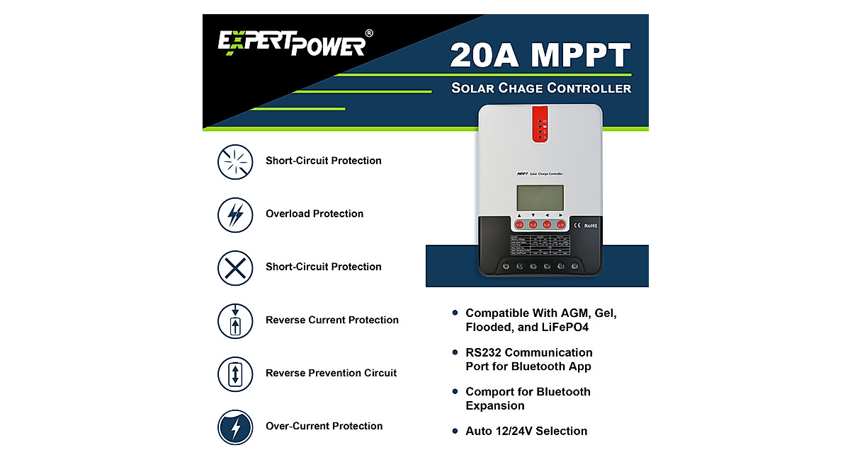 ExpertPower 200W Solar Power Kit for Off-Grid Projects