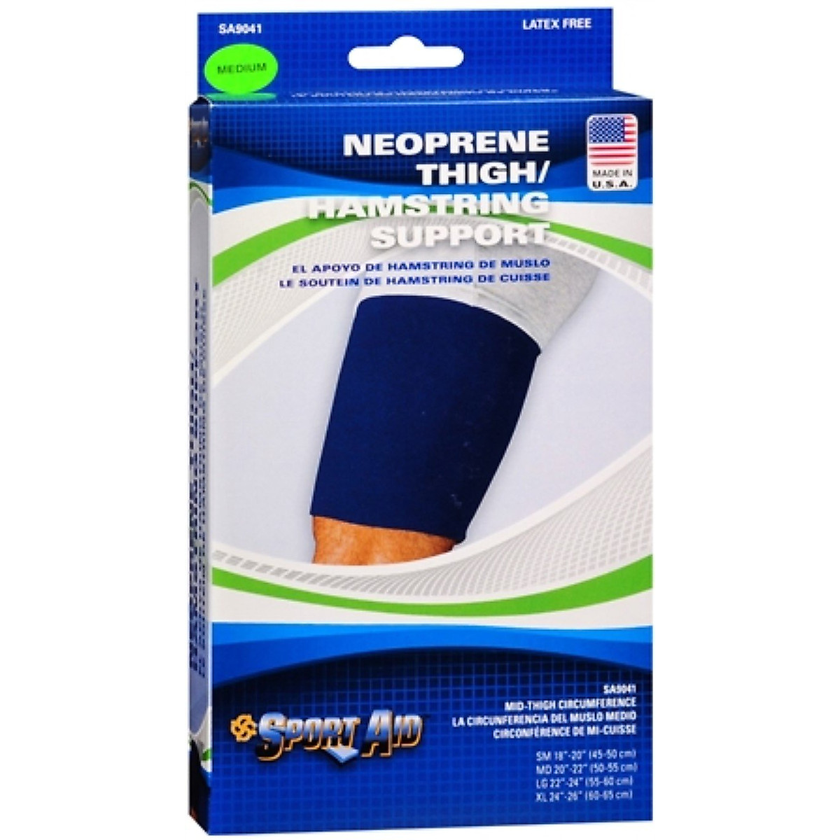 Sport Aid Neoprene Thigh/Hamstring Support Medium 1 Each (Pack of 2)