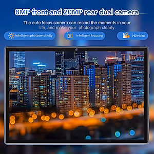 ciciglow 10.1in Tablet, 6GB RAM 128GB RAM, 1920x1200 IPS HD Display, Octa Core CPU, 8MP+20MP Camera, 5000mAh, 5G WiFi, GPS, for Android 8.1