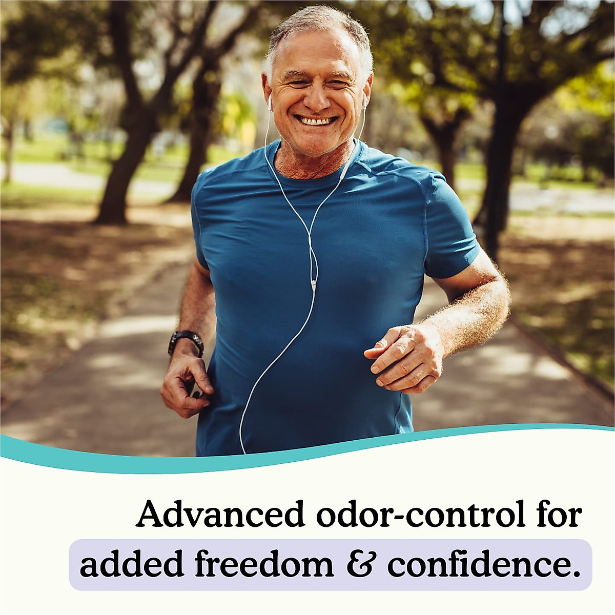 Because Maximum Incontinence Underwear for Men - Heavy Bladder Leak Protection, Ideal for Overnight Leakage, Sleek, Invisible Fit, Grey, Small/Medium -Absorbs 4 Cups - 80 Count (4 Packs of 20)