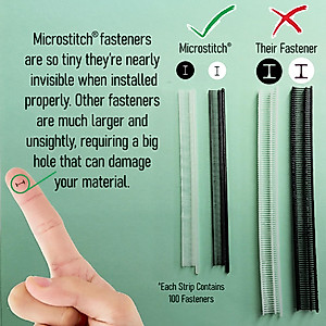 MicroStitch Tagging Gun Kit – Includes 1 Needle, 540 Black Fasteners & 540 White Fasteners (Starter Kit)