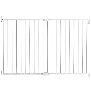 Munchkin® Extending XL™ Tall and Wide Baby Gate,  Hardware Mounted Safety Gate for Stairs, Hallways and Doors, Extends 33" - 56" Wide, Metal, White