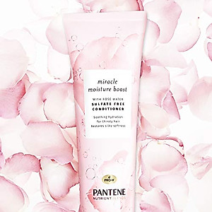 Pantene Nutrient Blends Miracle Moisture Boost Rose Water Shampoo & Conditioner Dual Pack for Dry Hair, Sulfate Free