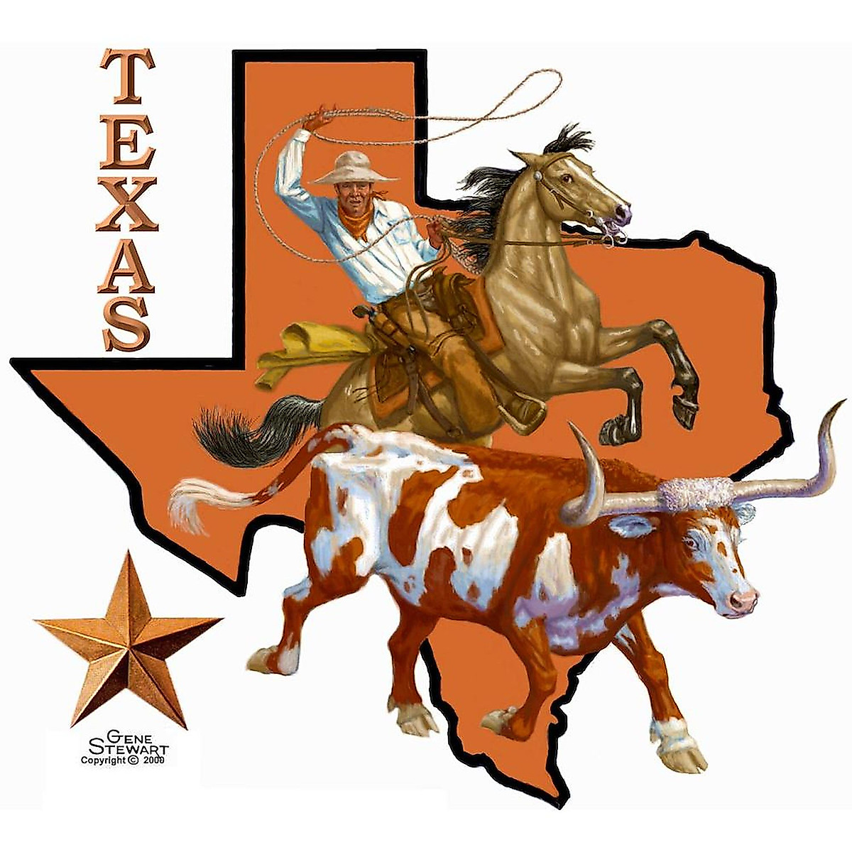 CafePress Texas Cowboy & Longhorn Mug Ceramic Coffee Mug, Tea Cup 11 oz