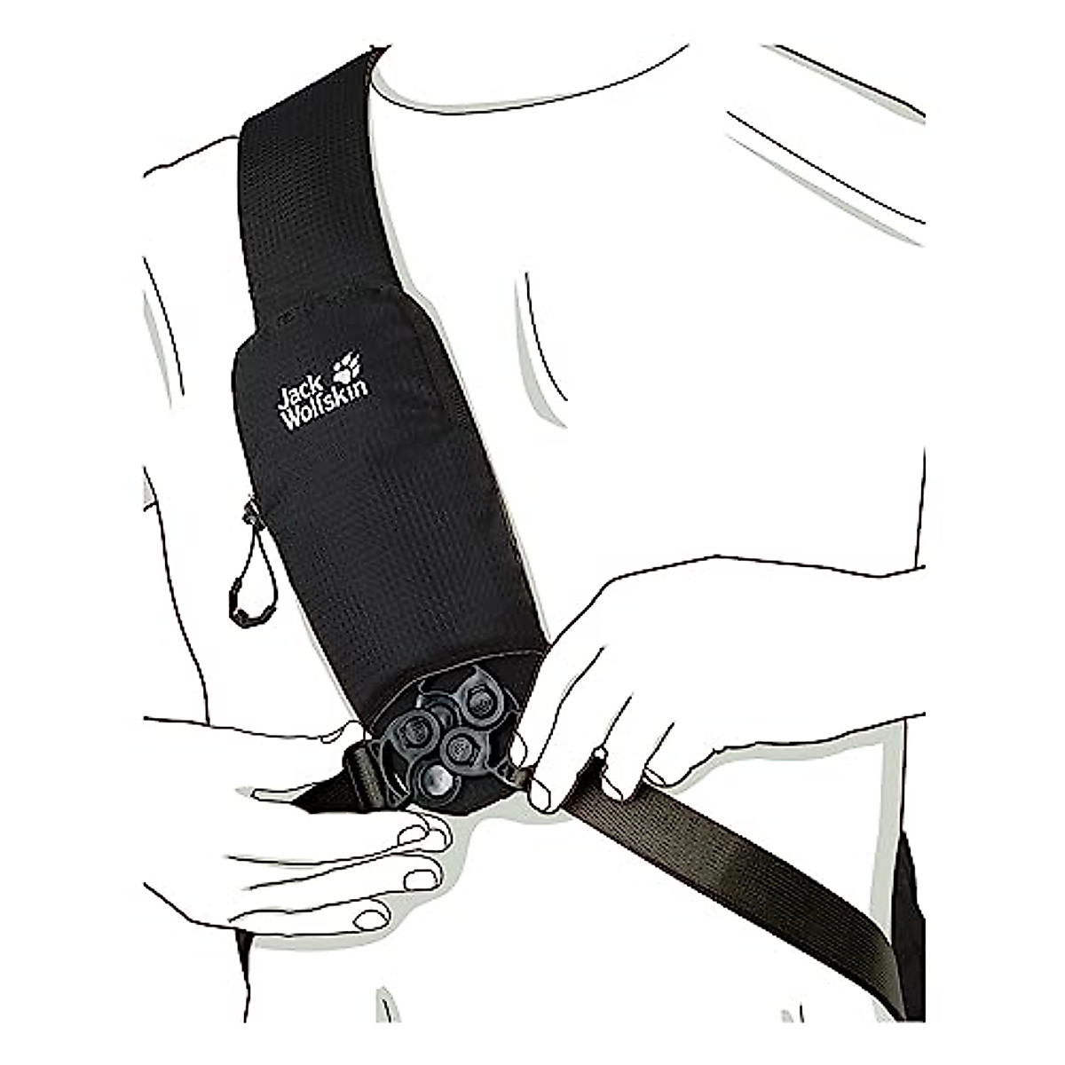 Jack Wolfskin Unisex's Delta Bag AIR, Black, ONE Size