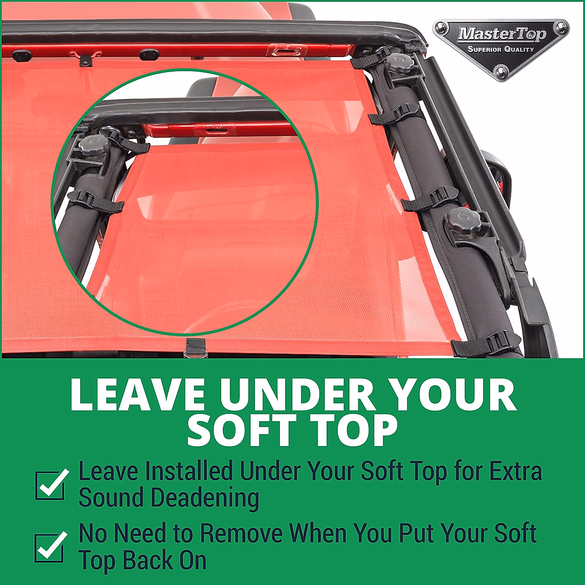 MasterTop Bikini Mesh Top Sunshade - Fits Jeep Wrangler TJ 1997-2006 - Jeep TJ Bikini Top Jeep TJ Sunshade Jeep TJ Mesh Top Jeep TJ Sun Shade Jeep TJ Top Bikini - (Red 97-06 Half Top)