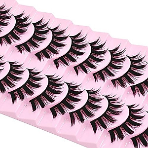 10 Pairs Anime Cosplay Lashes Spiky Manga Style Lashes Janpanese 16mm Extension Natural Manhua Doll Eye Lashes Halloween/Party Makeup Look by AUGENLI (A3)