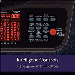 Viper by GLD Products 800 Regulation Size Electronic Dartboard, Featuring 57 Game options for up to 16 players, Enhanced Scoring Experience with Ultra-Thin Spider, and Top Quality Segments to Reduce Bounce Outs, Black