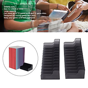 Shanrya Game Card Storage Rack, Game Card Storage Bracket，Game Card Storage Rack ABS Multi Functional Game Disk Display Box Bracket for Switch Game Disc Bracket for Switch Lite