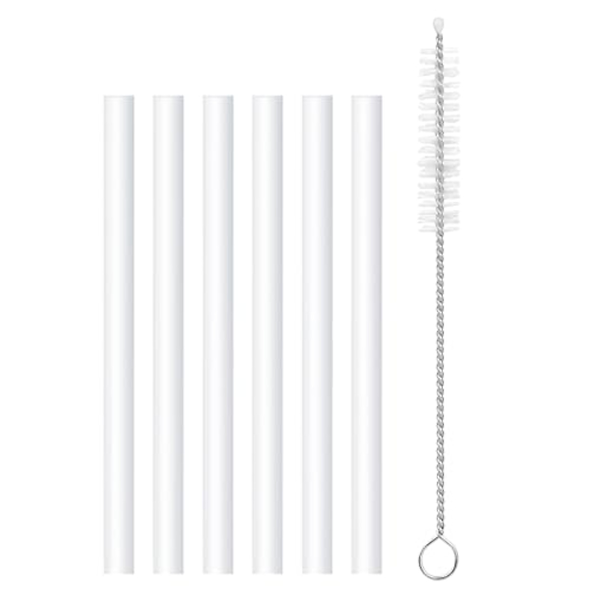 Replacement Straws Compatible with Simple Modern Kids Water Bottle 14oz-Simple Modern Straw Lid Straws Replacement-Accessories Set-6 Pack BPA Straws and 1 Pack Straw Brush