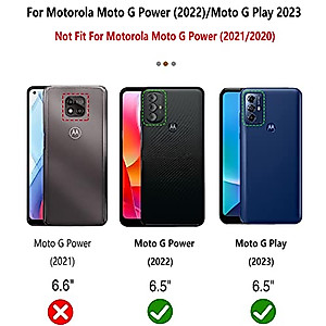 for Motorola Moto G-Power 2022 Case: Moto G Play 2023 Case Drop Proof Protection Durable Protective Heavy Duty Shockproof TPU Matte Textured Mobile Phone Cover Moto G Power 2022 Case with Kickstand