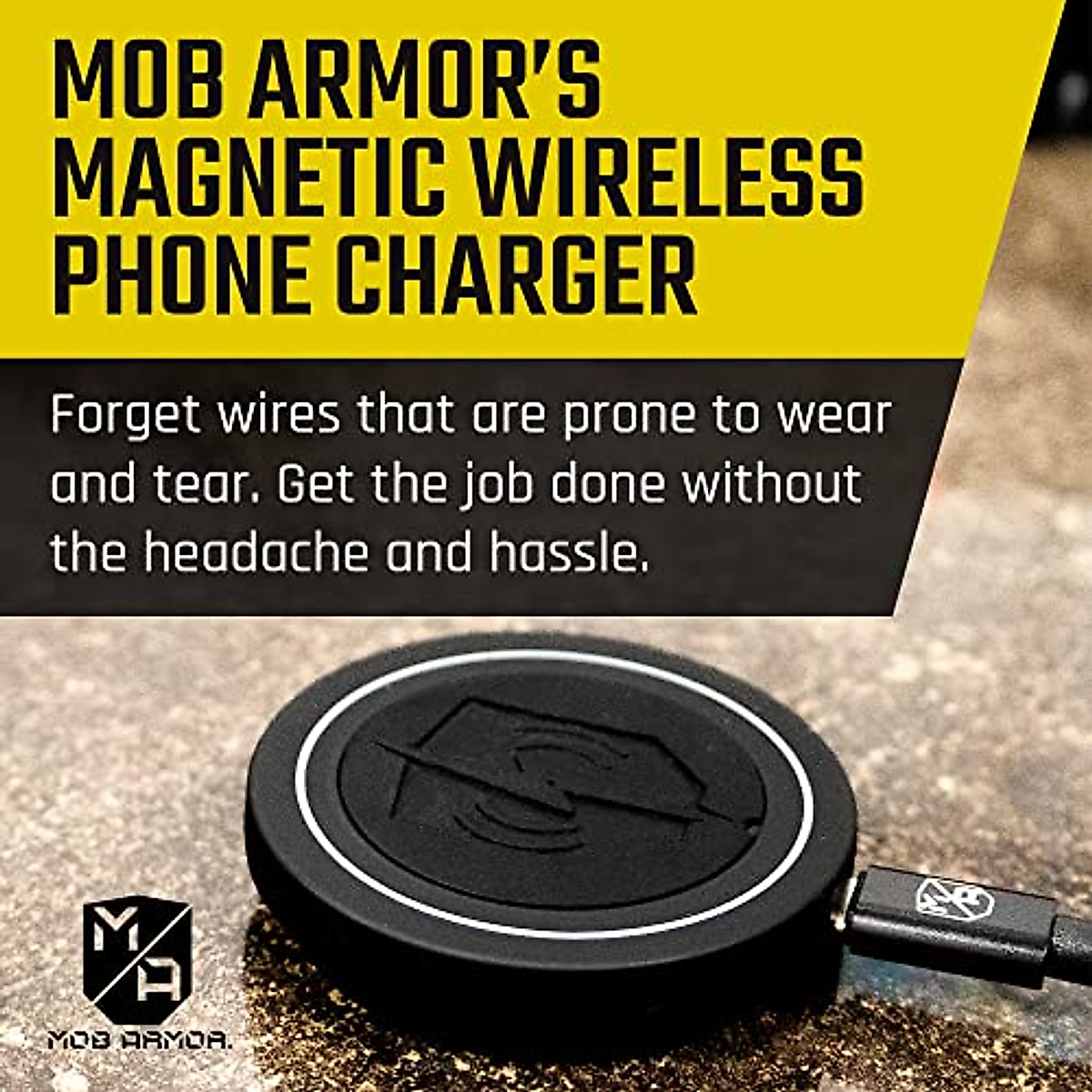 Mob Armor Magnetic Wireless Phone Charger - Voltage Series Phone Car Charging Station - Apple iPhone & Samsung Android Accessories - Wireless Charger Magnet Phone Holder