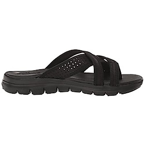 Skechers Women's Flex Appeal 2.5-Must Have Sport Sandal, Black/Black, 9