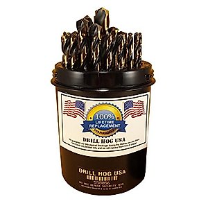 Drill Hog 29 Pc Drill Bit Set Index 1/16"-1/2" HI-Molybdenum M7