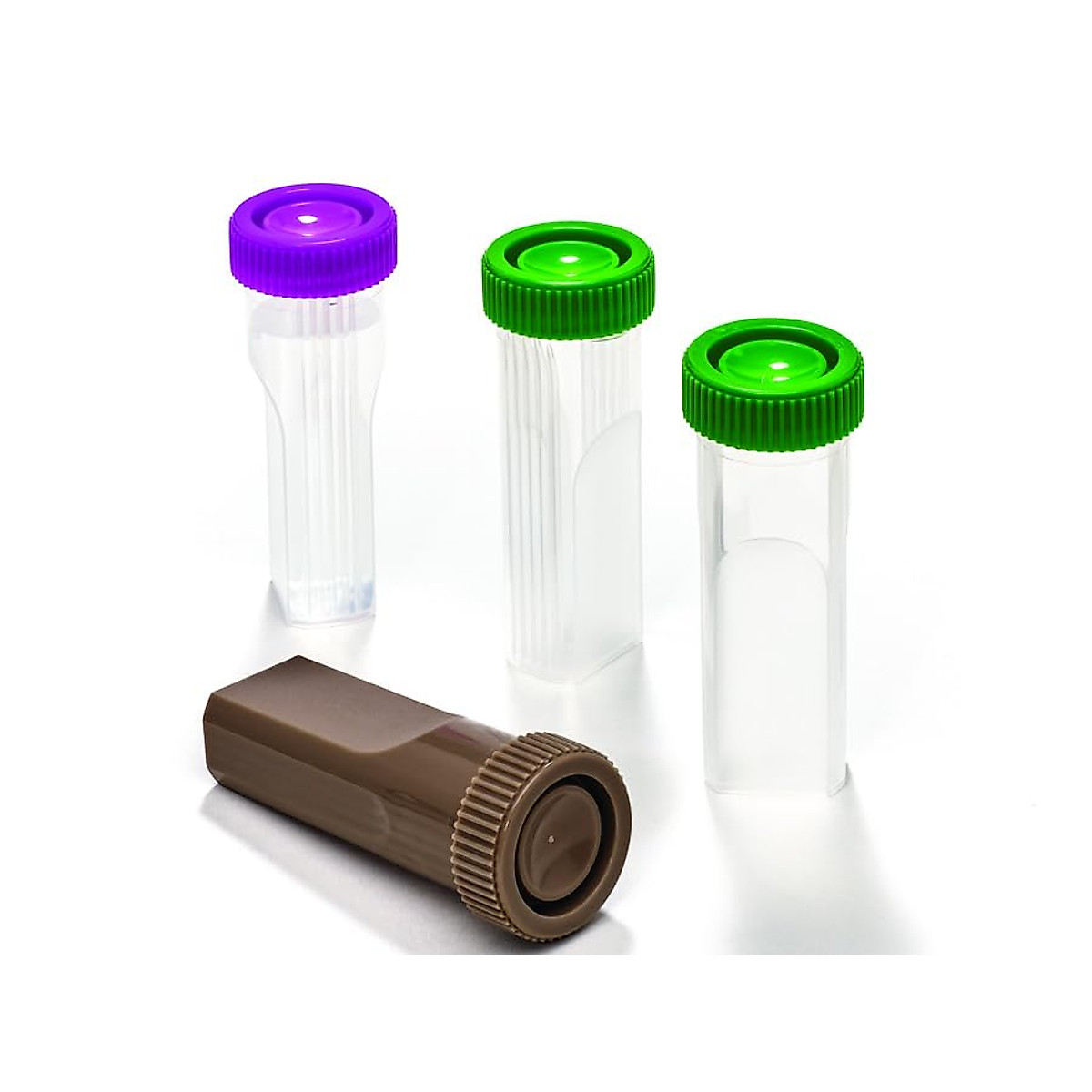 Caplugs Evergreen 240-5440-G8K Pap Series – Disposable Slide-Fix Jars with Green Screw-Cap, 25 Pack, Natural Polypropylene Co-Polymer (PPC), 4 Slides, 30 mL, Pap Smear, FNA Biopsies, Small Samples