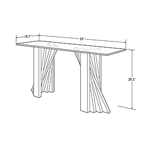 Modern Falcone Console Table - Clear Glass with Polished Stainless Steel Base